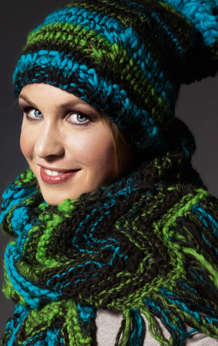 Lana Grossa SKJERF + LUE Olympia Neon - Strikkeoppskrift (DK) | OLYMPIA ...