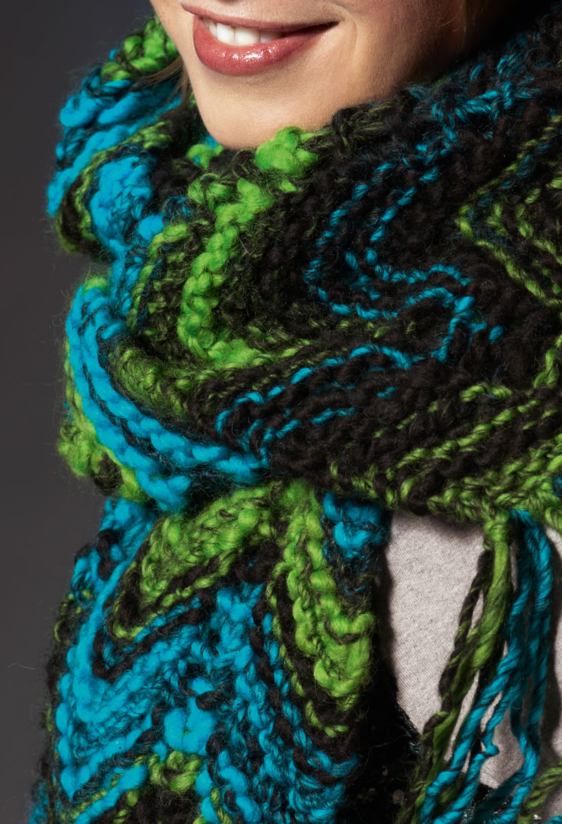 Lana Grossa SKJERF + LUE Olympia Neon - Strikkeoppskrift (DK) | OLYMPIA ...